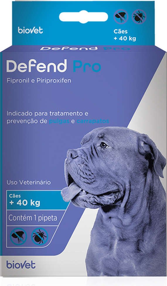 DEFEND PRO - ANTI-PULGAS E CARRAPATPS - BIOVET +40 KG Único
