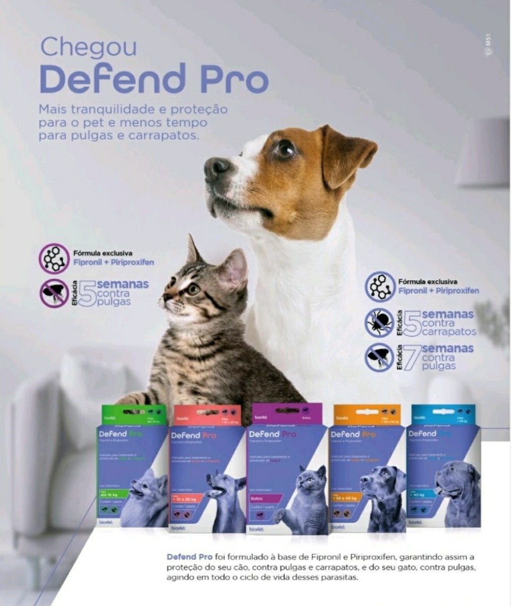 DEFEND PRO - ANTI-PULGAS E CARRAPATPS - BIOVET +40 KG Único